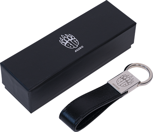 BIG Leather Keychain